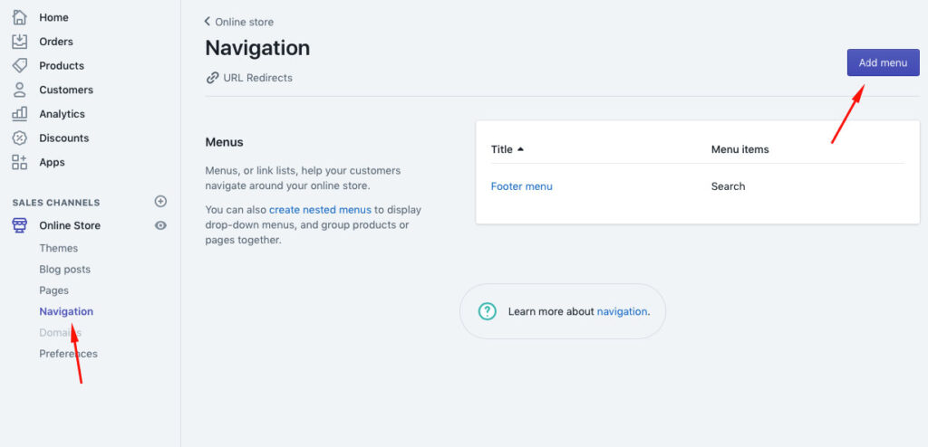 How To Display The Navigation In Shopify Displaying The Menu